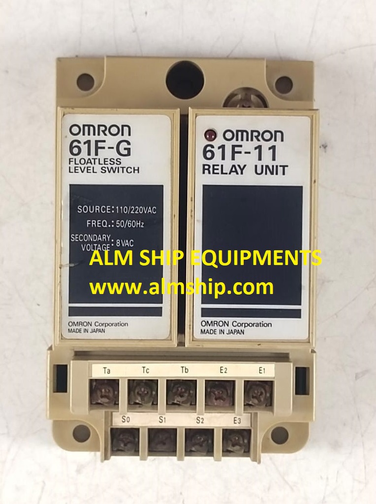 RELAY OMRON 61F-G FLOATLESS LEVEL SWITCH AND 61F-11 UNIT | ALM SHIP